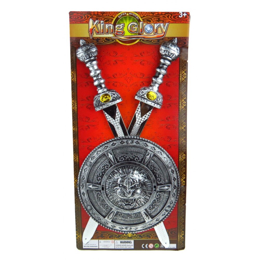 Set King Glory cu platosa si 2 sabii, 53x25 cm - eMAG.ro