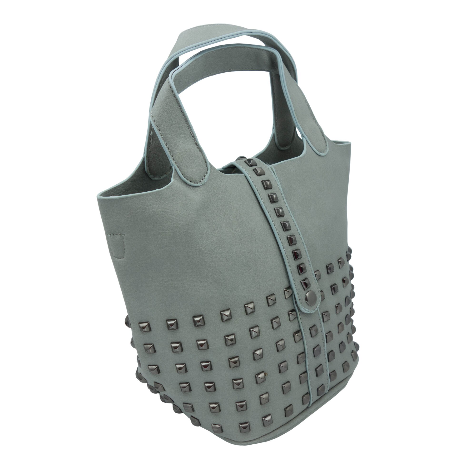 Geanta, dama, cu tinte metalice, 2 in 1, de umar / mana, Gri, GND06 ...
