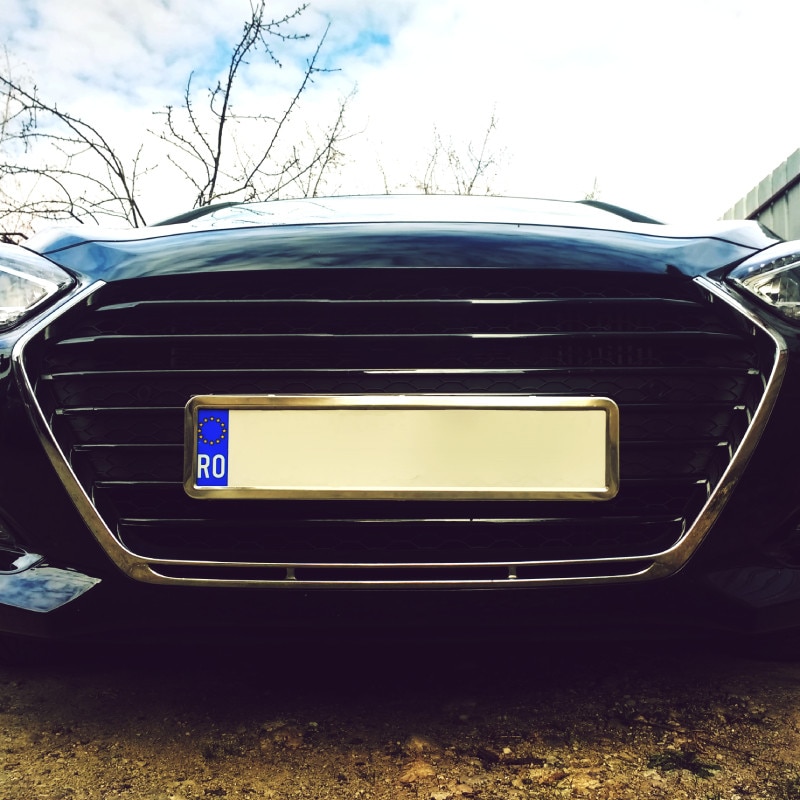 Set 2 bucati suport numar Auto Fata / Spate inmatriculare, Inox - eMAG.ro