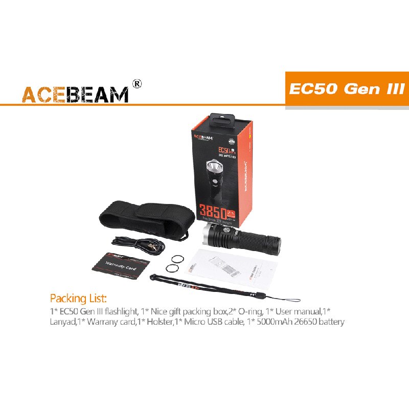 Led фенер ACE BEAM EC 50-GEN III - eMAG.bg