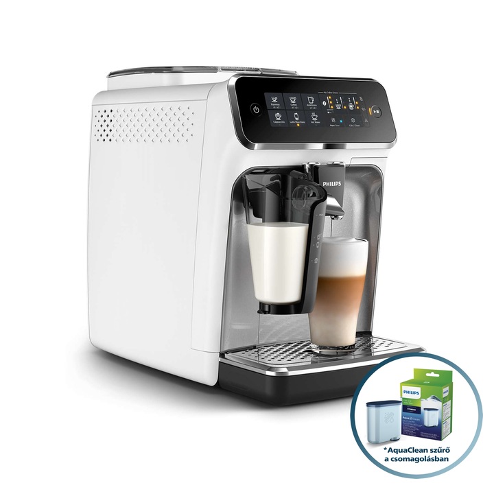 Philips Series 3000 LatteGo EP3243/70 Automata eszpresszó kávéfőző, LatteGo tejhabosítóval ...