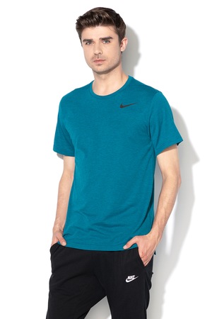 Nike, Dri-Fit logómintás edzőpóló, Perzsazöld, M - eMAG.hu