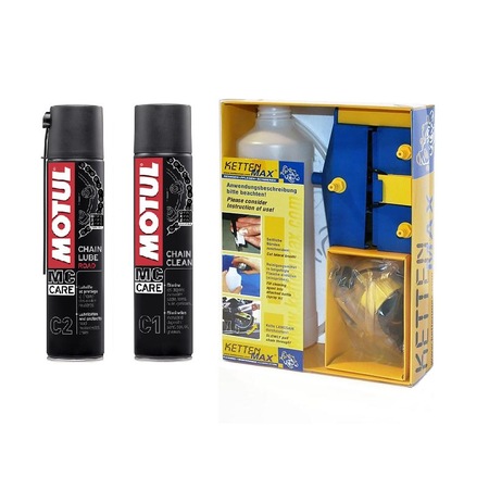 Set curatare lant motocicleteKETTENMAX Classic + spray-uri MOTUL (road ...