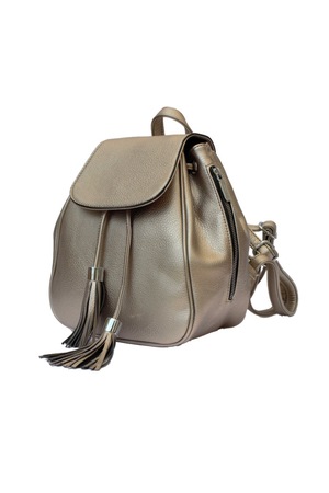 Rucsac dama, Silvia Rosa, piele ecologica, auriu, 27 x 25 x 14 cm - eMAG.ro