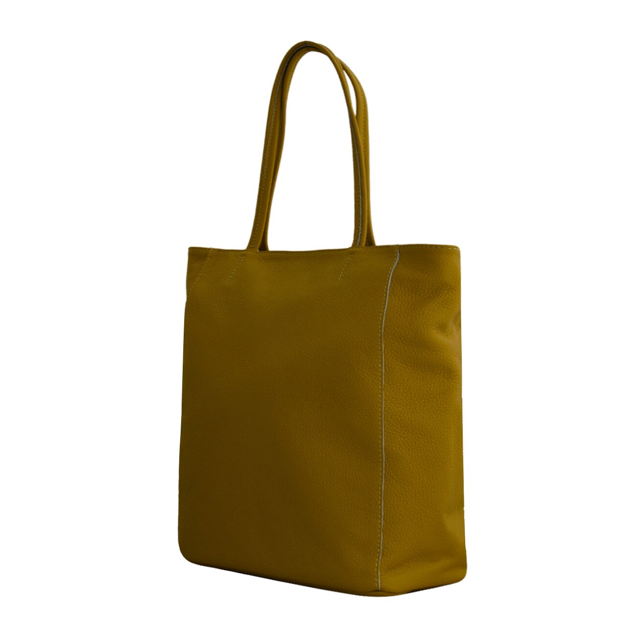 Geanta tip traista din piele naturala Eva Bags, Aisia galben - eMAG.ro