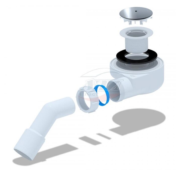 Sifon cadita dus,Ani Plast,1,1/2",50mm,Capac inox,Profesional,E456CLSEU ...