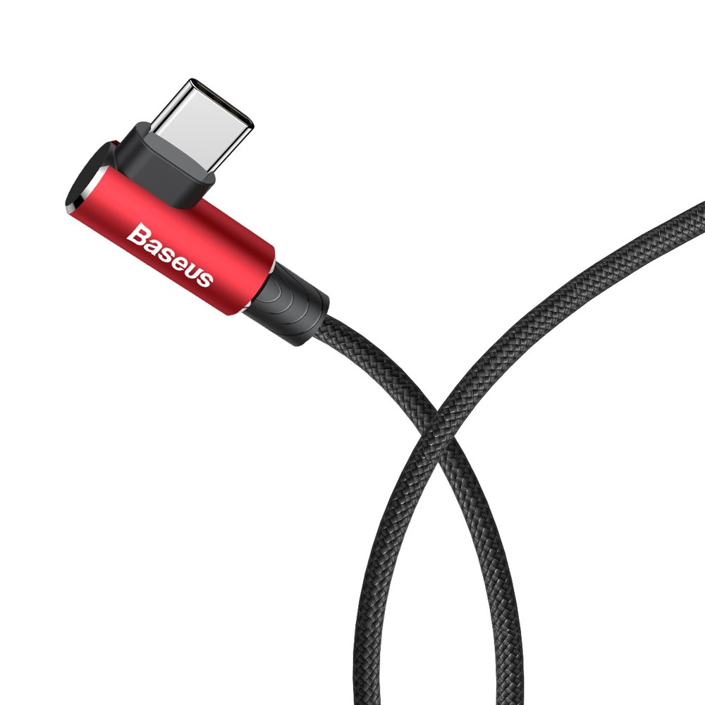 Кабел Baseus MVP Elbow Type USB Type-C, 1.5A, 2m, червен - eMAG.bg