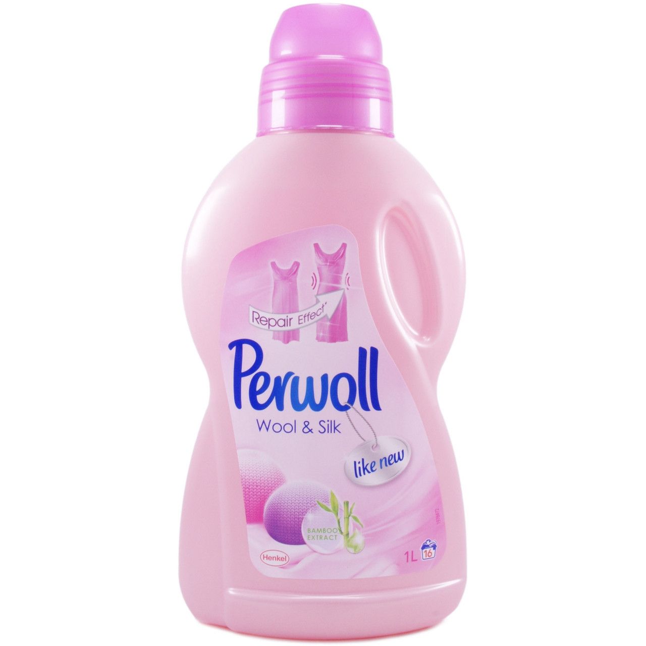 Течен перилен препарат Perwoll Wool & Silk, 16 Брой изпирания, 1000 мл ...