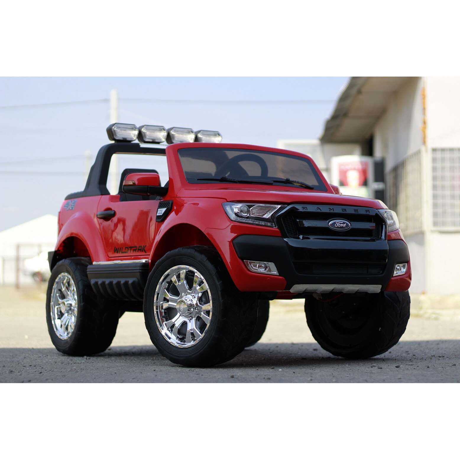 Masinuta Ford Ranger 4x4, Scaun Dublu, Bluetooth, USB, EVA tyre, Rosu ...