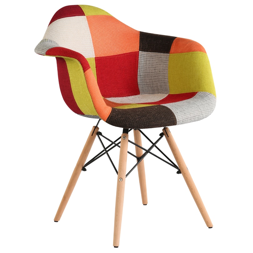 Set 2 scaune tapitate Cosy Orange Heinner Home, picioare lemn ...