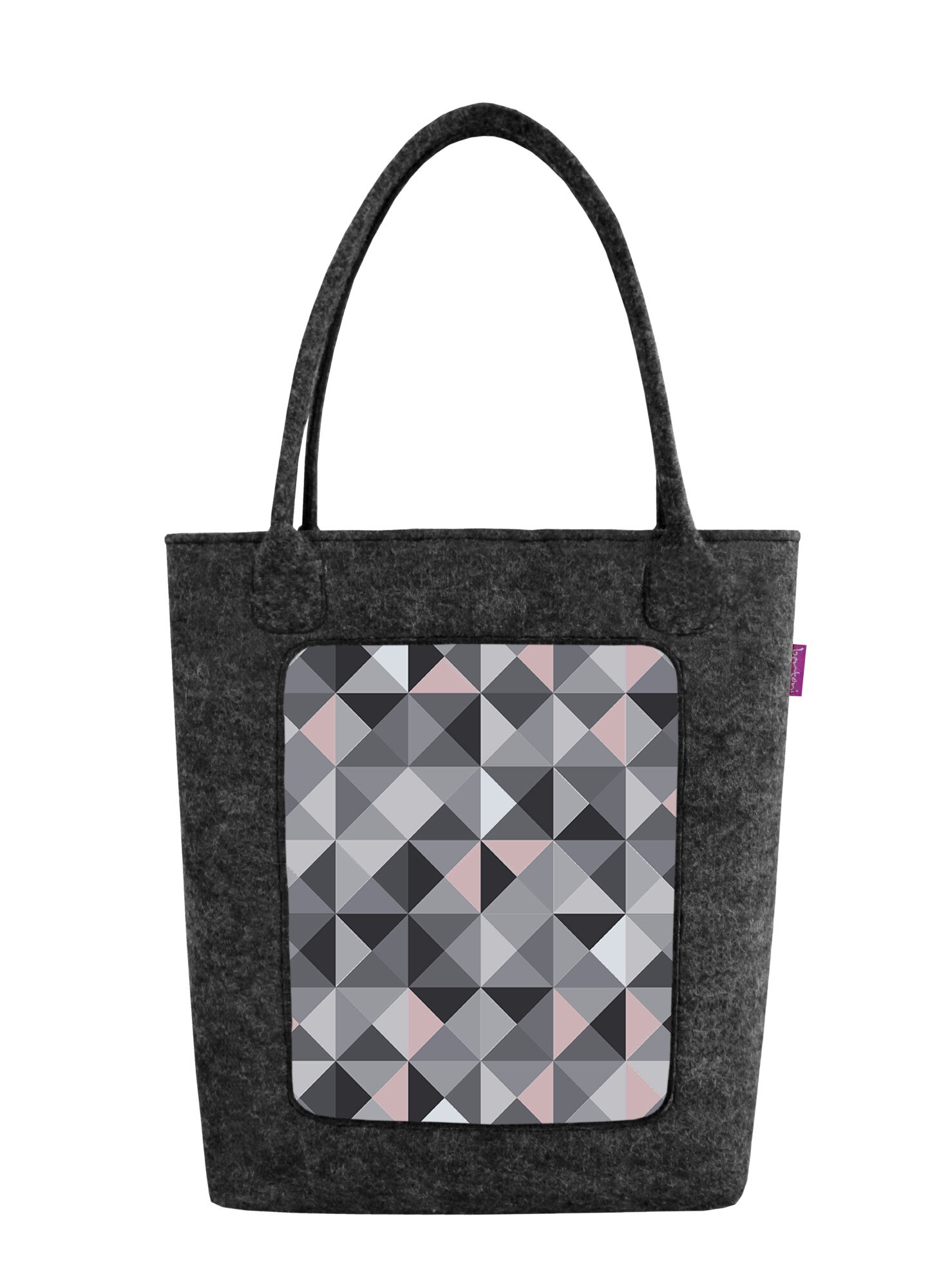Bertoni, Geanta Swing Luca din pasla ecologica, Imprimata, Multicolor ...
