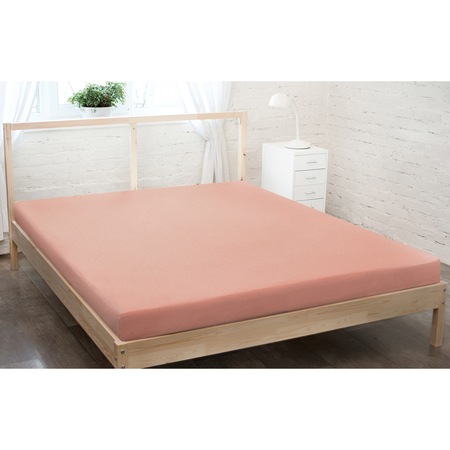 Cearsaf cu banda elastica, Kz, Roz somon, 180 x 200 cm - eMAG.ro