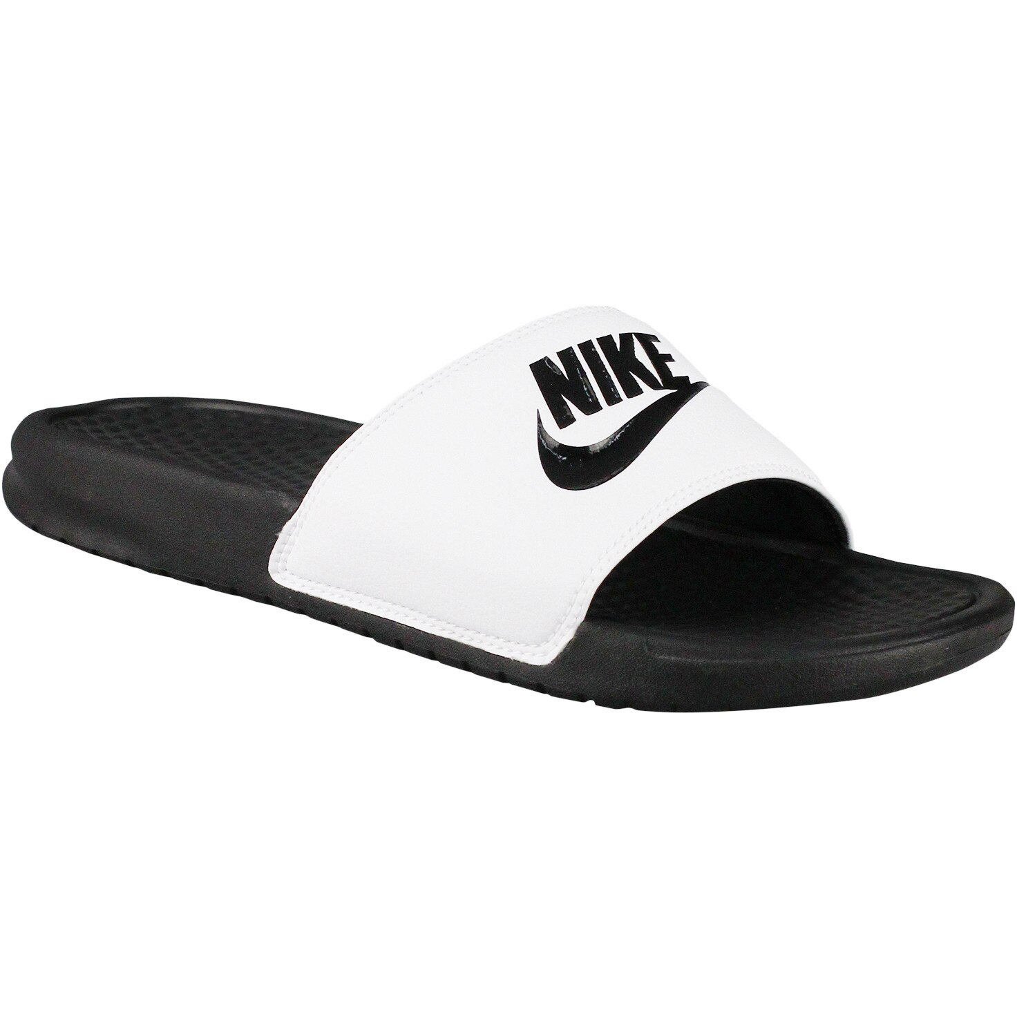 Slapi unisex Nike BENASSI JDI 343880-100, 41 EU, Alb - eMAG.ro