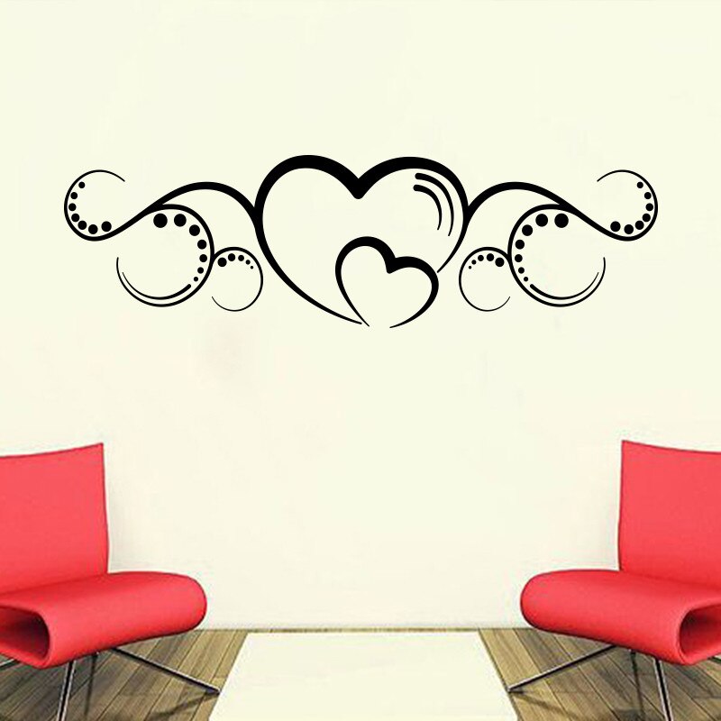 Sticker Decorativ - SMAER - Inima - 60cm x 18cm - Negru - eMAG.ro
