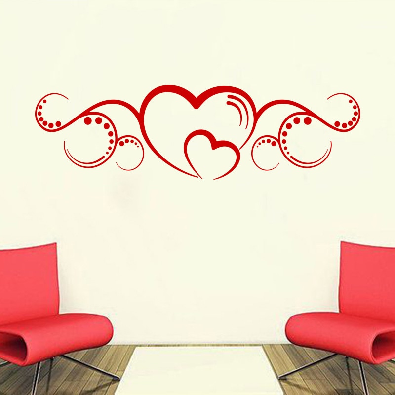 Sticker Decorativ - SMAER - Inima - 170cm x 50cm - Rosu - eMAG.ro