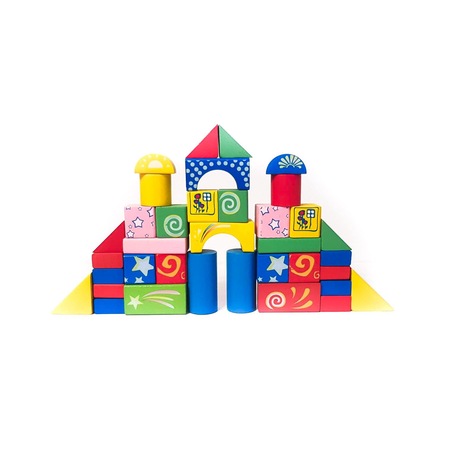 Cuburi de construit din lemn, cu desene si sortator - eMAG.ro