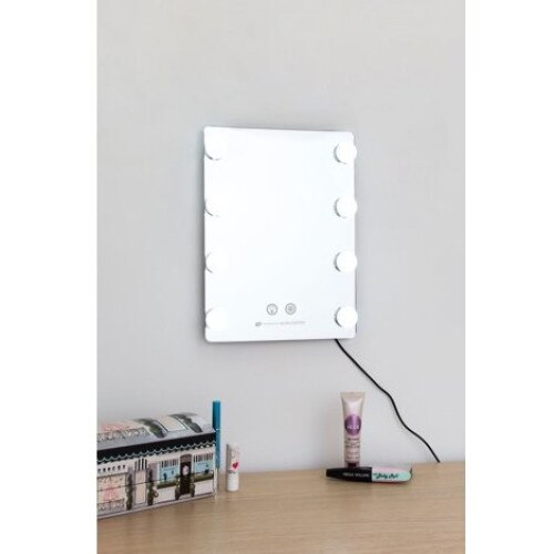 Rio Hollywood Glamour Lighted Mirror, 8 LED lights - eMAG.hu