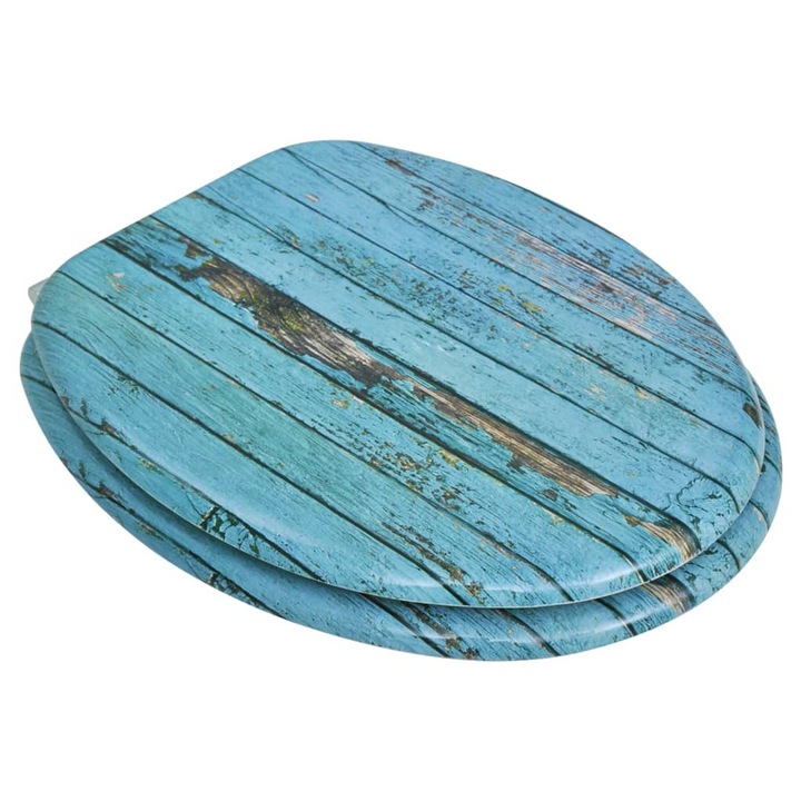 Scaun WC cu capac, MDF, model lemn vechi,43,7 x 37,8 cm, Modern ...