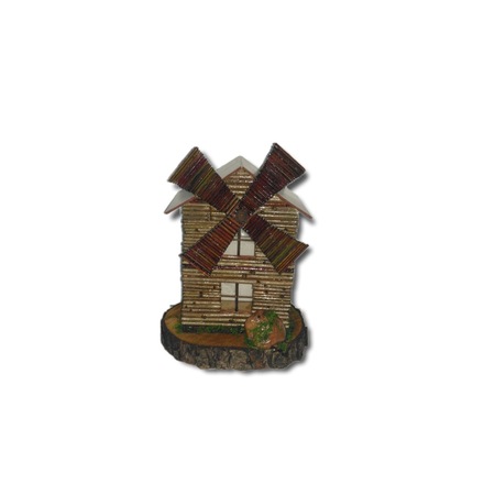 Moara de vant pe suport rondea lemn handmade model J - eMAG.ro
