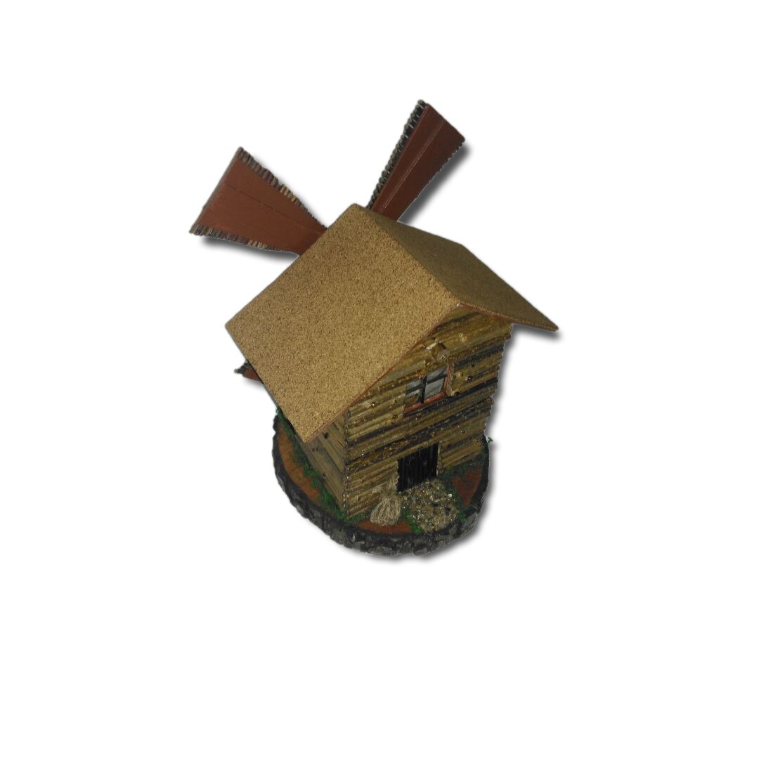 Moara de vant pe suport rondea lemn handmade model K - eMAG.ro