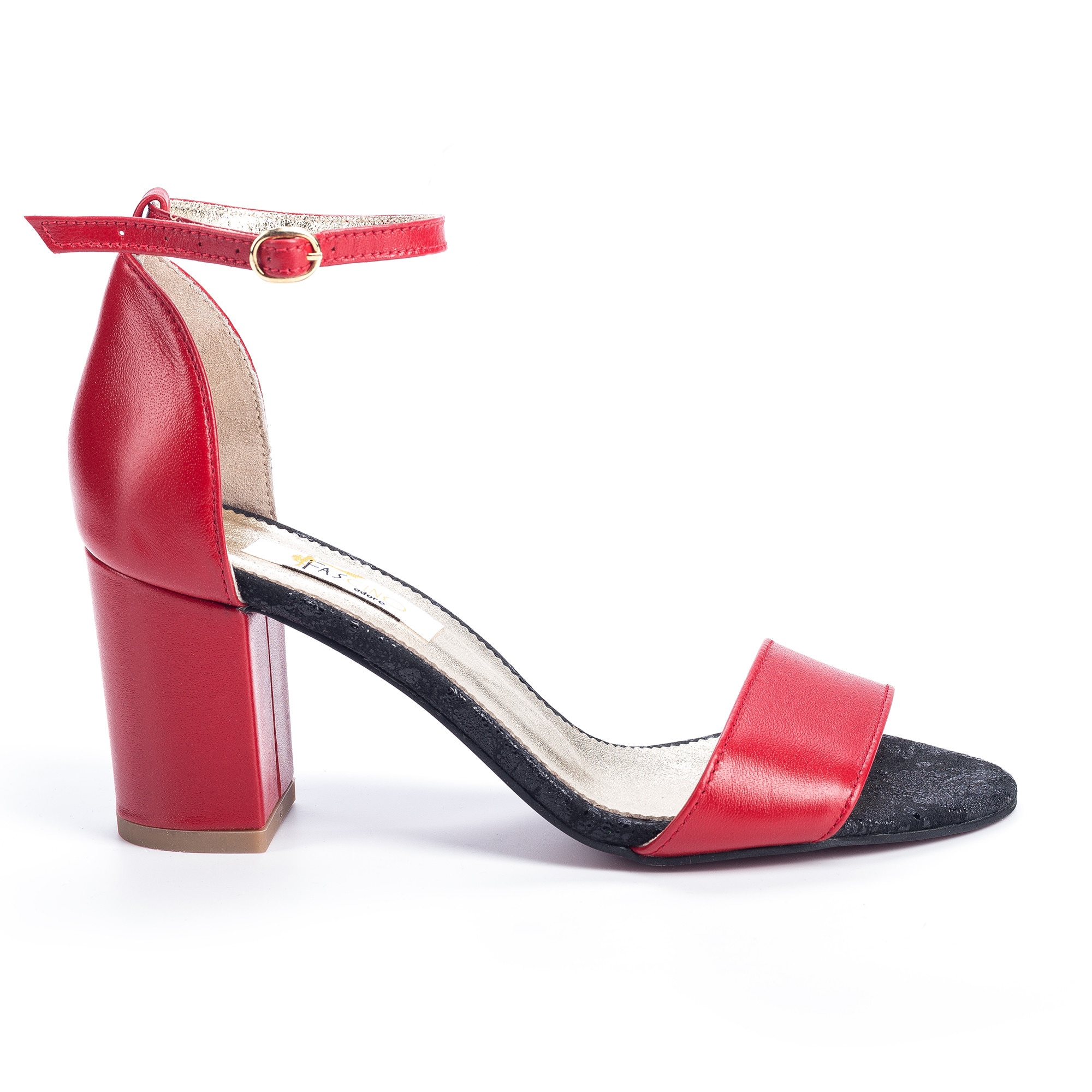 Sandale comode rosii 1614b, piele naturala, Fascino Adore, marimea 35 ...