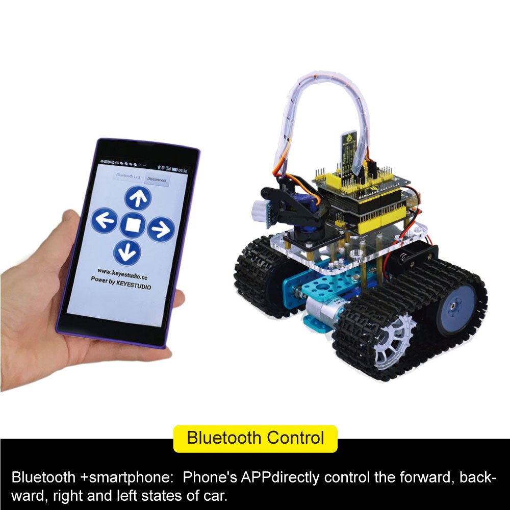 Robot inteligent cu programare Mini tank Arduino - eMAG.ro