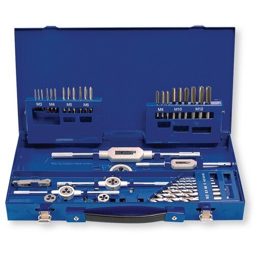 Set de unelte pentru filete metrice M3 - M12 42 piese - eMAG.ro