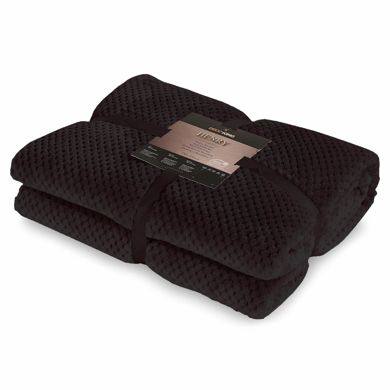 Patura Deco King Henry, 170x210 cm, Negru - eMAG.ro