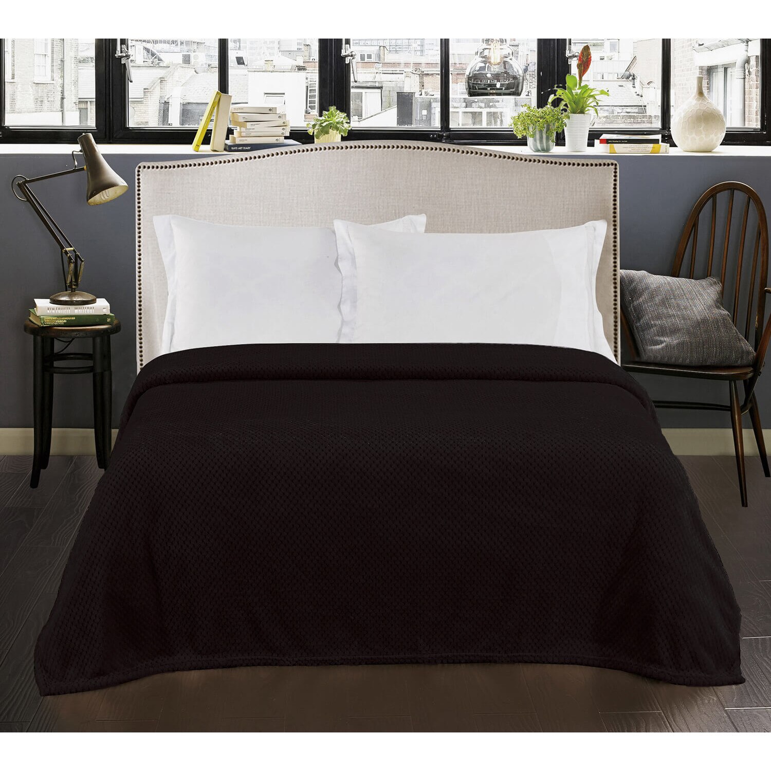 Patura Deco King Henry, 170x210 cm, Negru - eMAG.ro