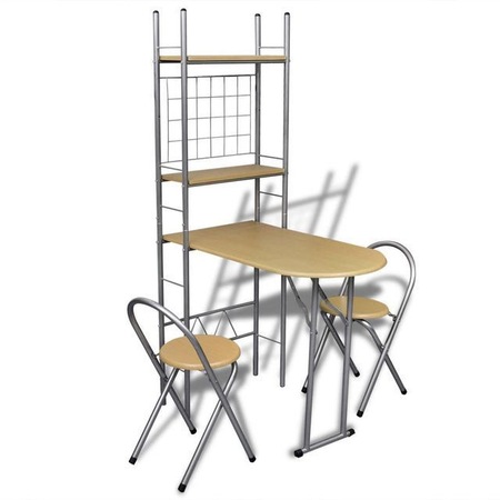 Set mobilier tip bar, TOT, pliabil, pentru micul dejun cu 2 scaune ...
