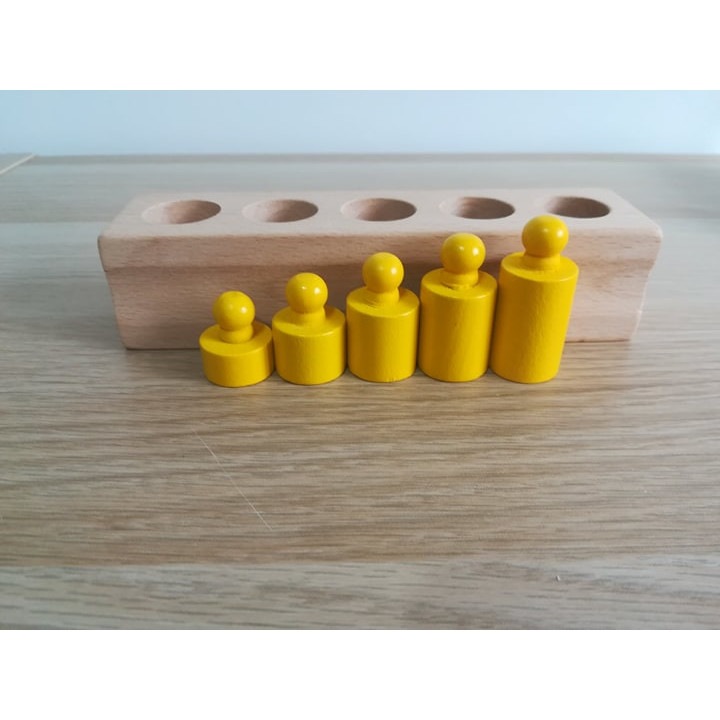 Set Cilindri Montessori lemn vopsit, multicolor, Picodino - eMAG.ro