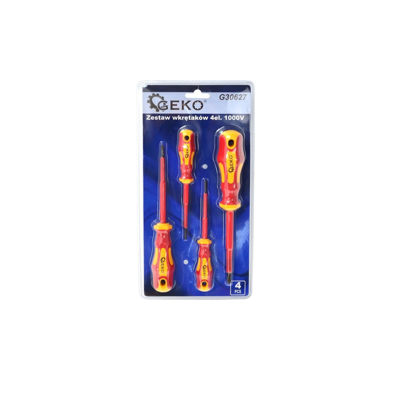 Комплект отвертки Geko G30627, Изолирани, 1000V, 4 броя - eMAG.bg
