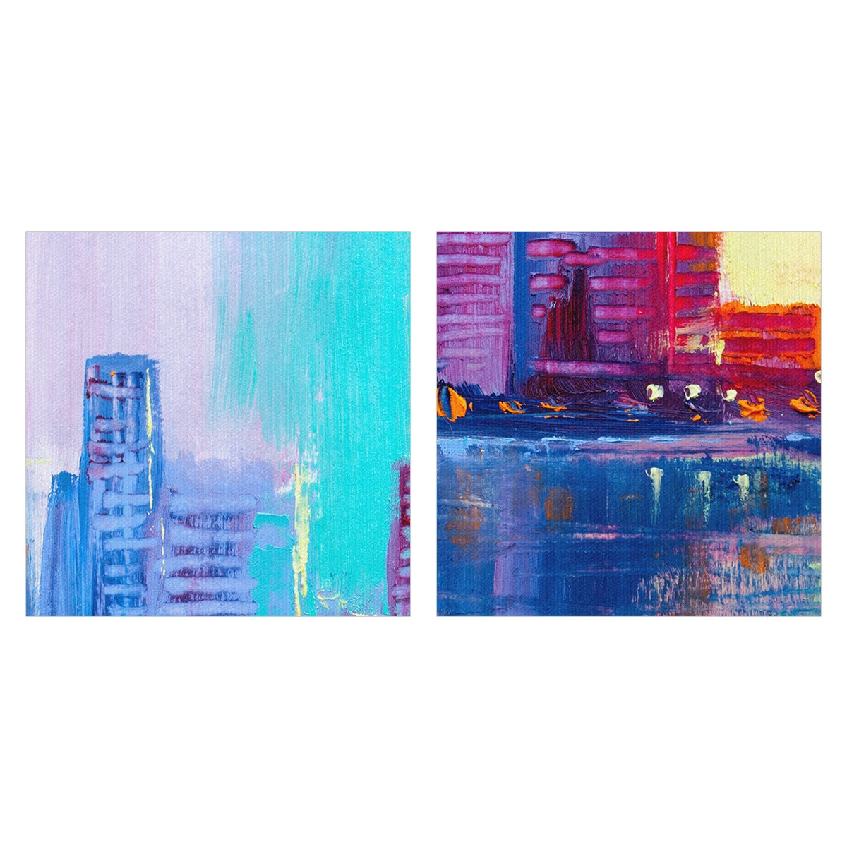 Tablou in rama 60x60 cm, Pictura cu Blocuri Zgarie-Nori, F1BAC60x60 ...