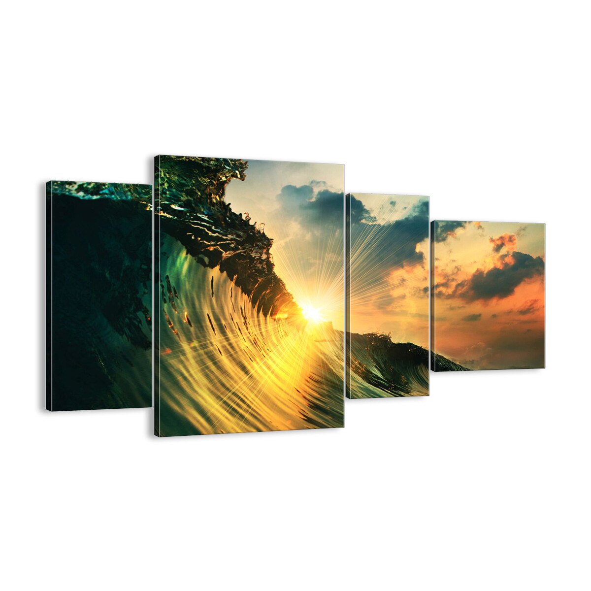 Tablou Canvas, 120x70 cm, Surfing Cu Valuri Si Mare, DL120x70-3943 ...