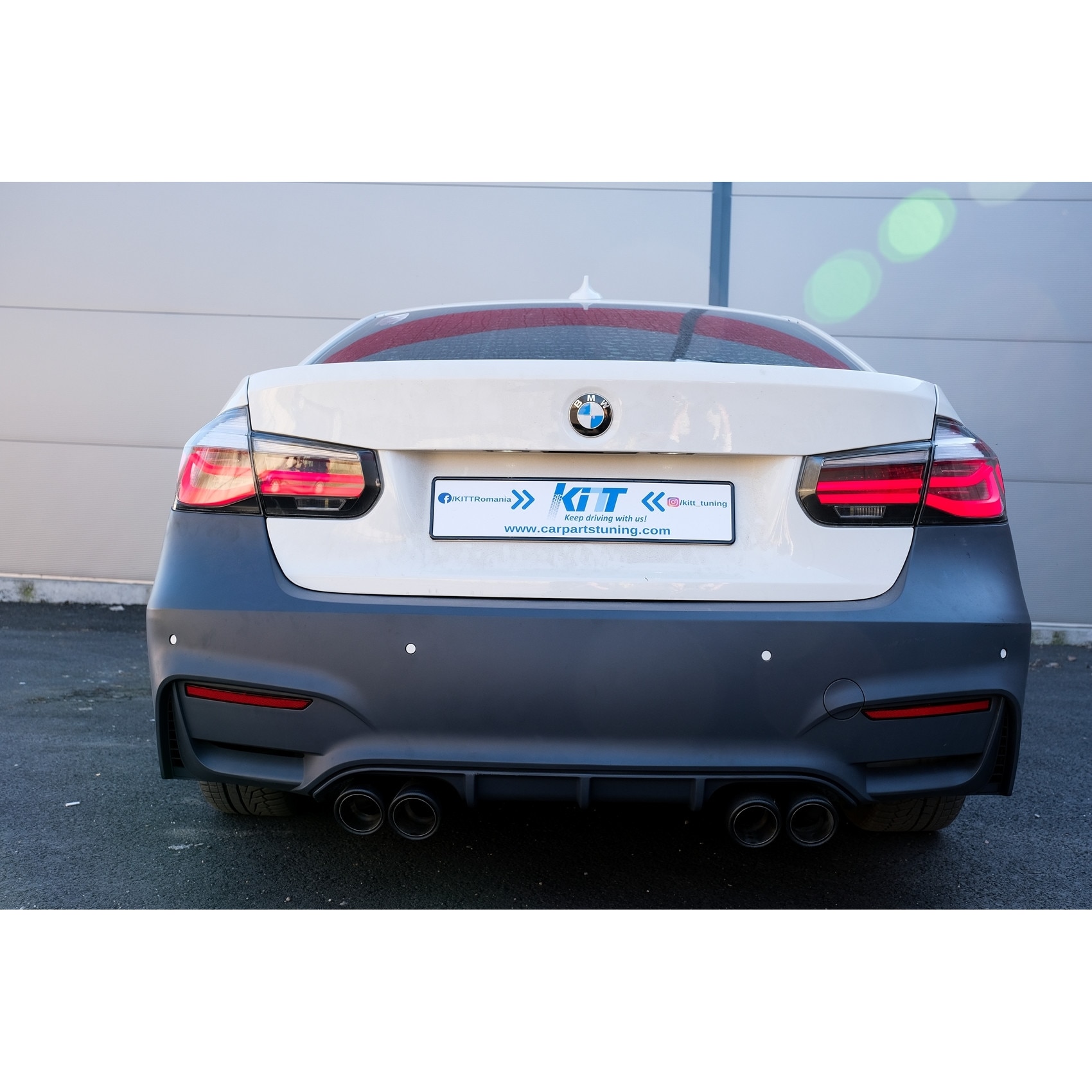 Stopuri LED M Look Black Line compatibil cu BMW Seria 3 F30 2011-2019 ...