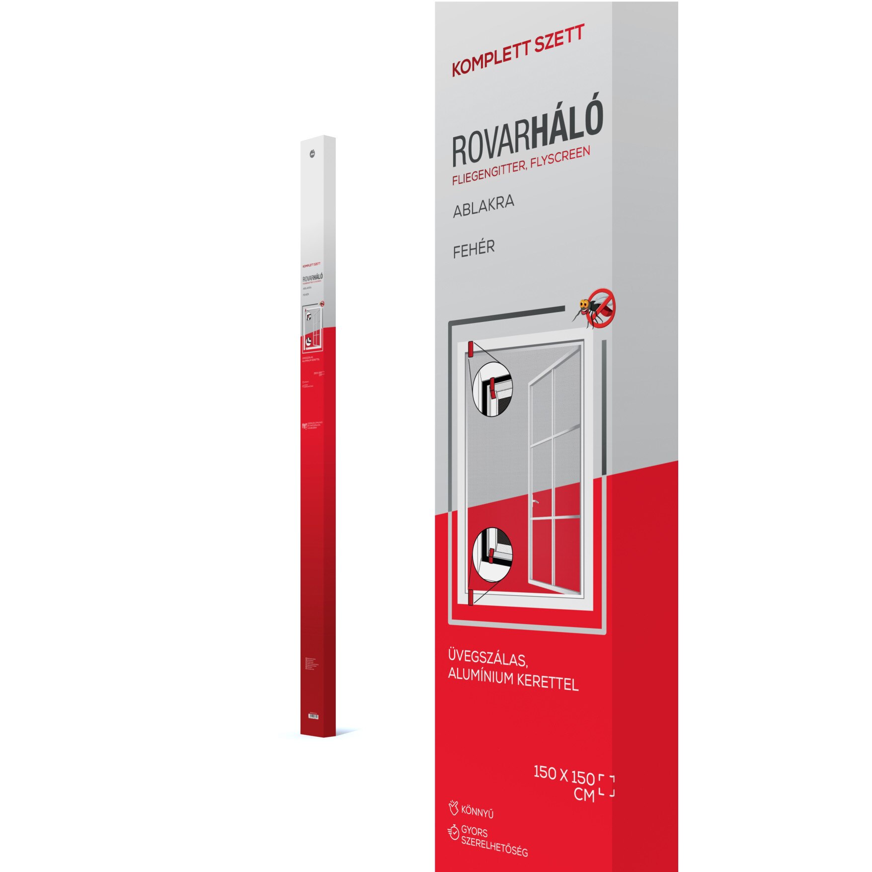 plasa de insecte cu rama de aluminiu pentru fereastra 150 x 150 cm alba ...