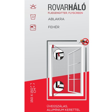 plasa de insecte cu rama de aluminiu pentru fereastra 150 x 150 cm alba ...