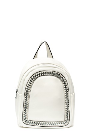 Francesca Rossi, Műbőr hátizsák láncos rátéttel, törtfehér - eMAG.hu