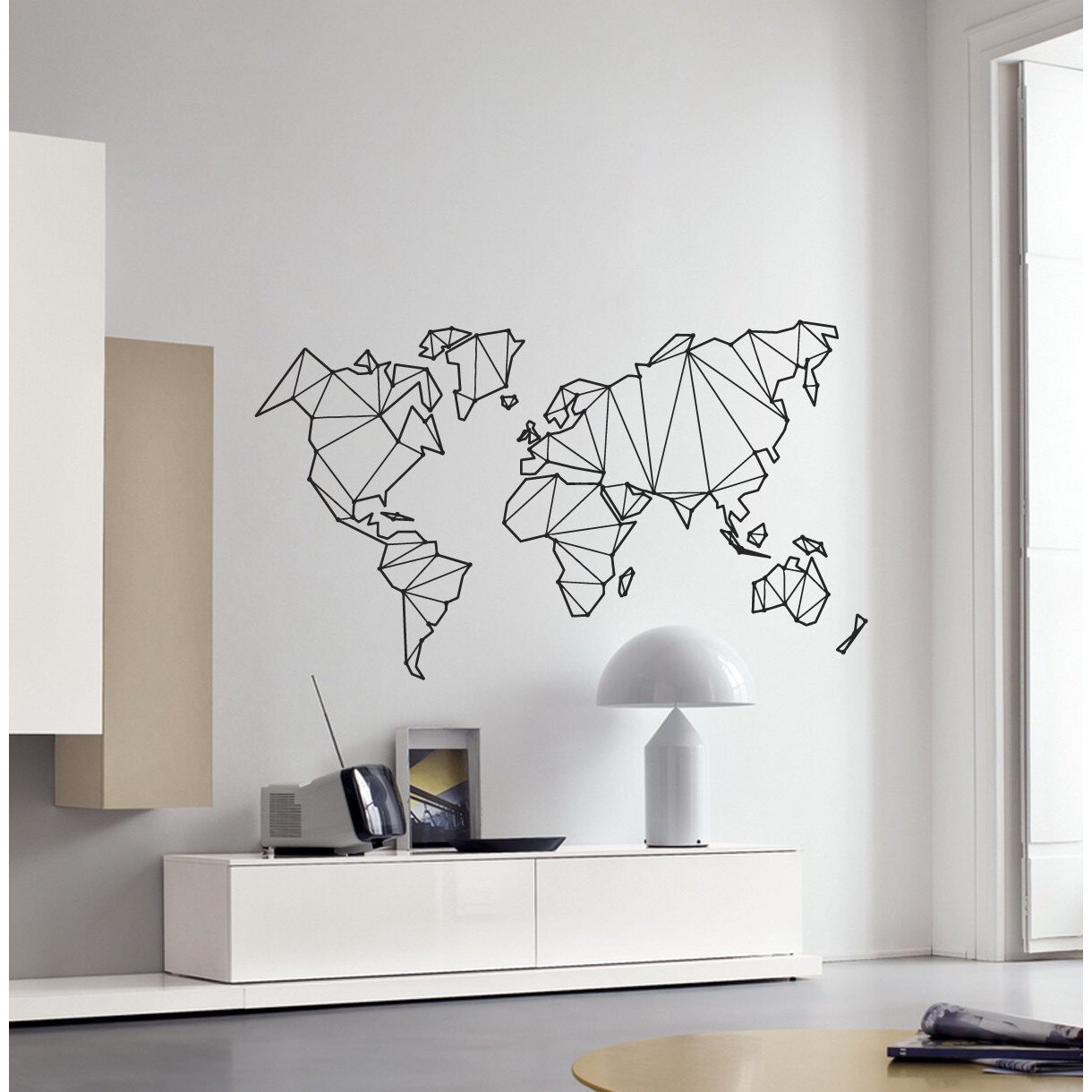Sticker decorativ perete WORLD MAP 70X40 CM - eMAG.ro