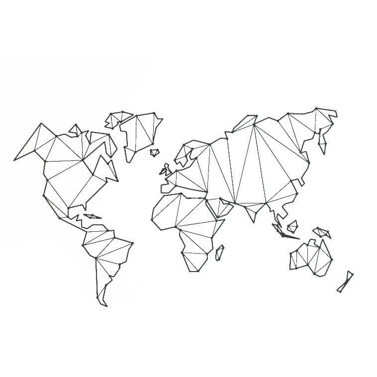 Sticker decorativ perete WORLD MAP 90X55 CM - eMAG.ro