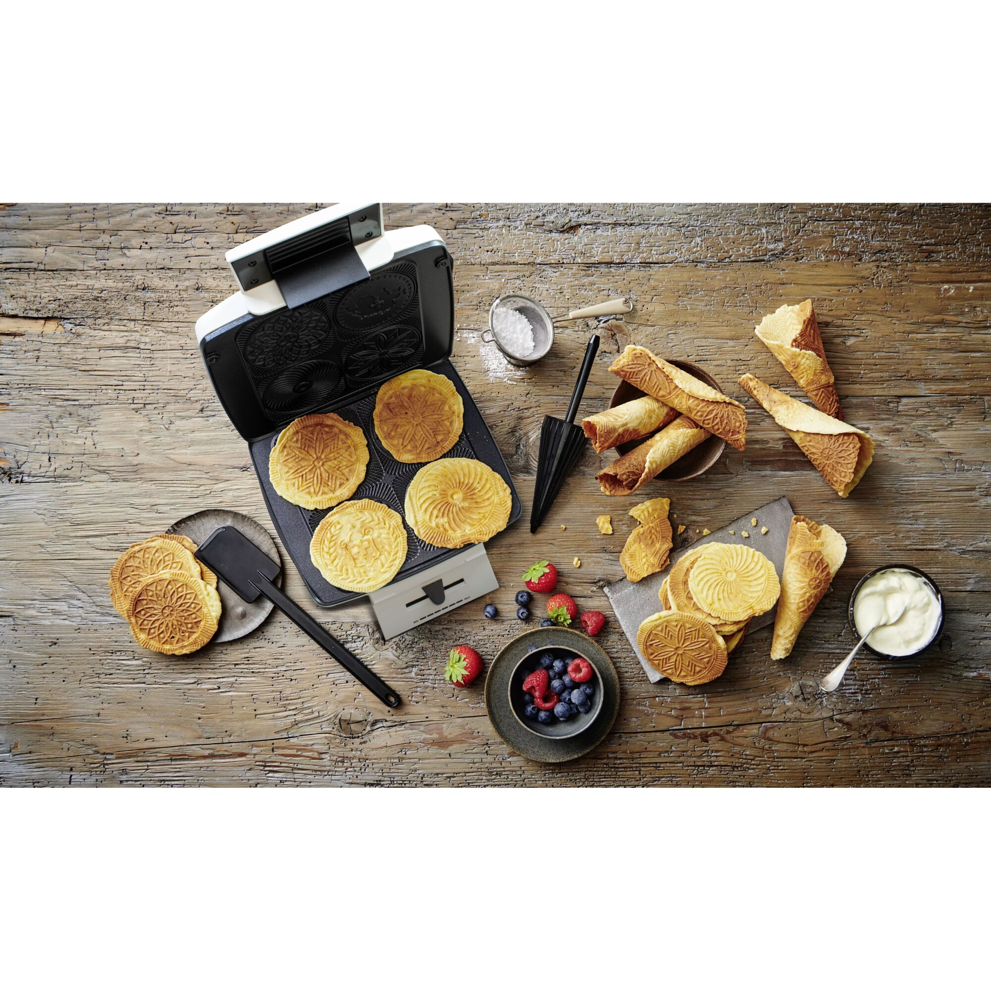 Aparat de preparat saratele Trisa Bricelet Classique, 1000W, Suprafata ...