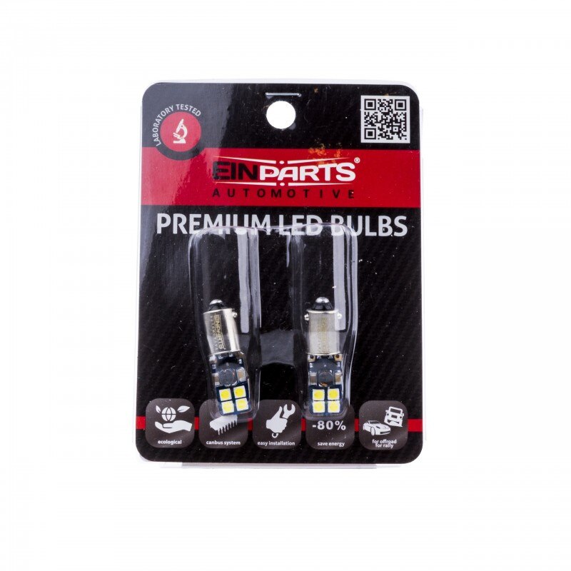 Set 2 becuri LED H6W 8SMD 3030 CANBUS EPL146 Einparts - eMAG.ro