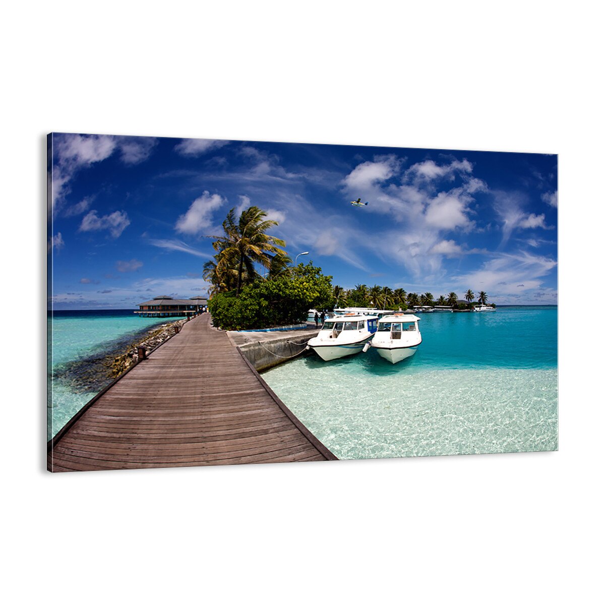 Tablou Canvas, 120x80 cm, Insula Mare Tropic, AA120x80-0436 - eMAG.ro