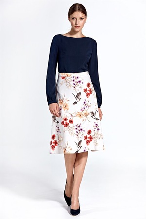 Fusta model 128422 Colett, Bej, 42 - eMAG.ro