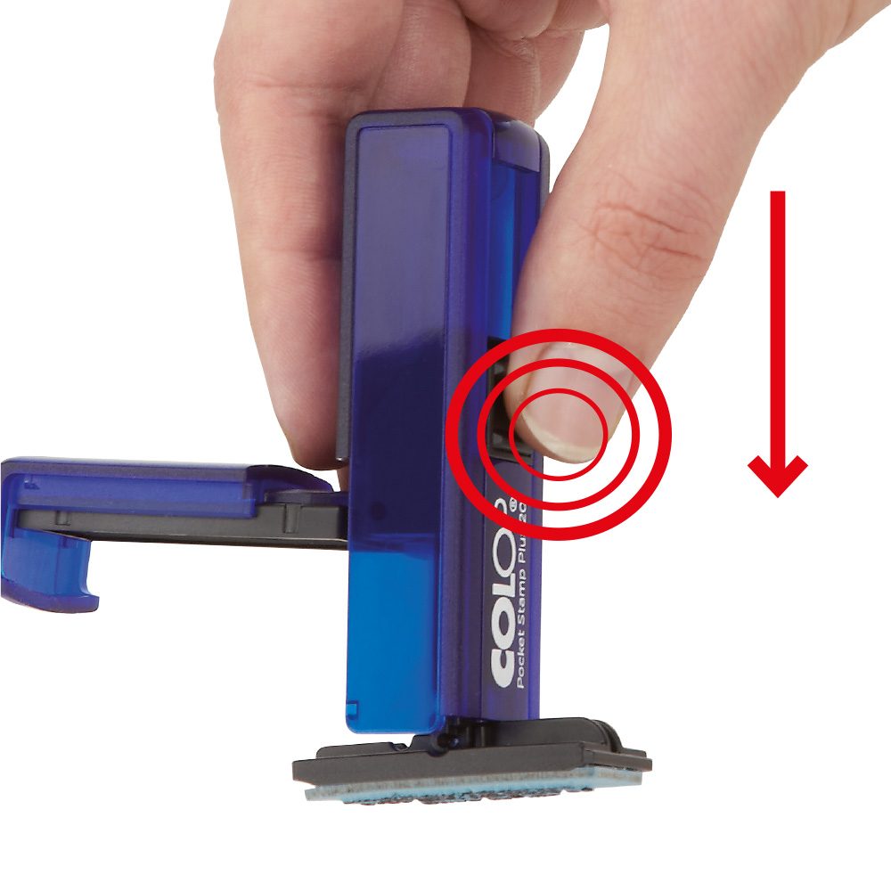 Stampila buzunar Colop PS Plus 20, parafa medic, tus albastru, 14 x 38 ...