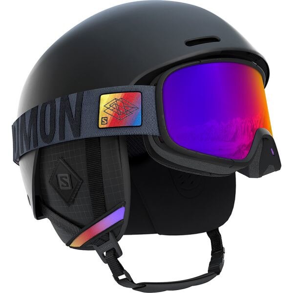 Casca schi/snowboard salomon brigade+ black hucknife barbati, Negru, 56 ...