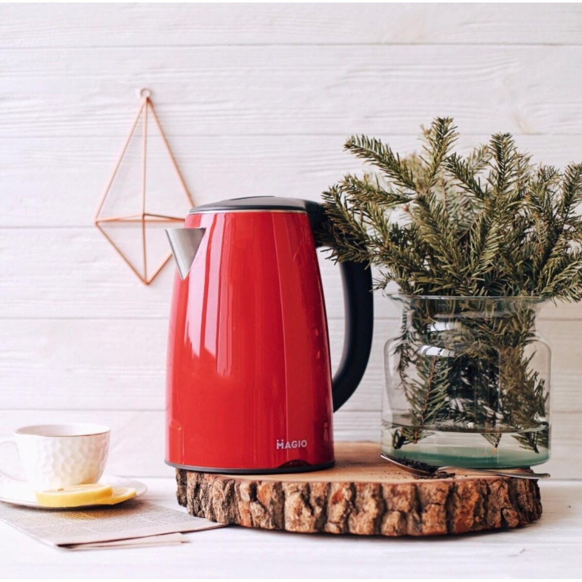 Fierbator MAGIO MG-977 - 1800W - 1,7 lt - Rosu - eMAG.ro