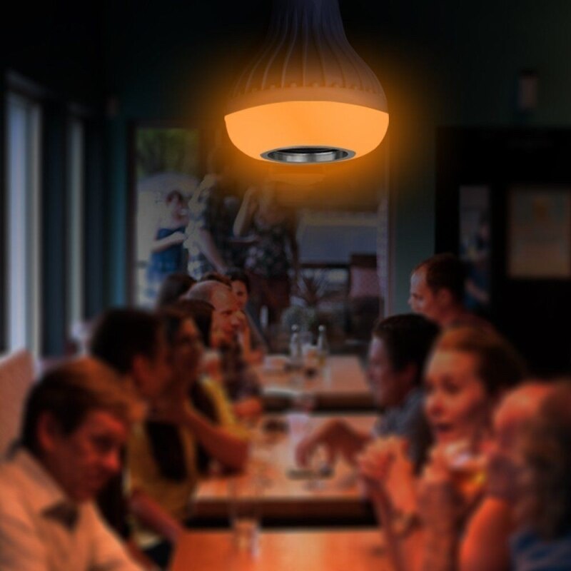 Bec cu boxa, telecomanda, bluetooth, Gonga® Alb - eMAG.ro