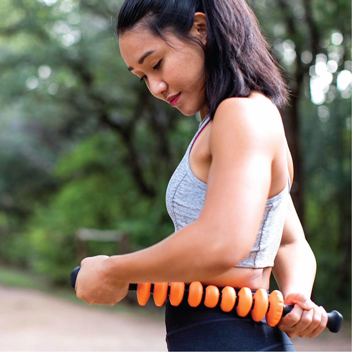 Roler Masaj Trigger Point STK Contour Portocaliu - eMAG.ro