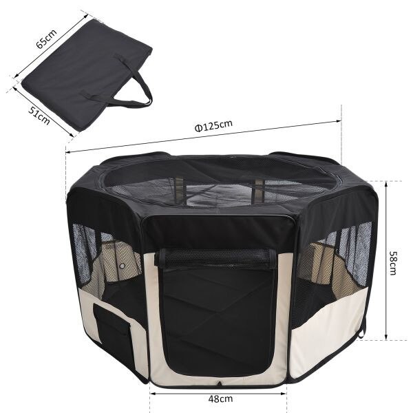 Tarc pui animale,Panza Oxford, 125 x 125 x 58 - eMAG.ro